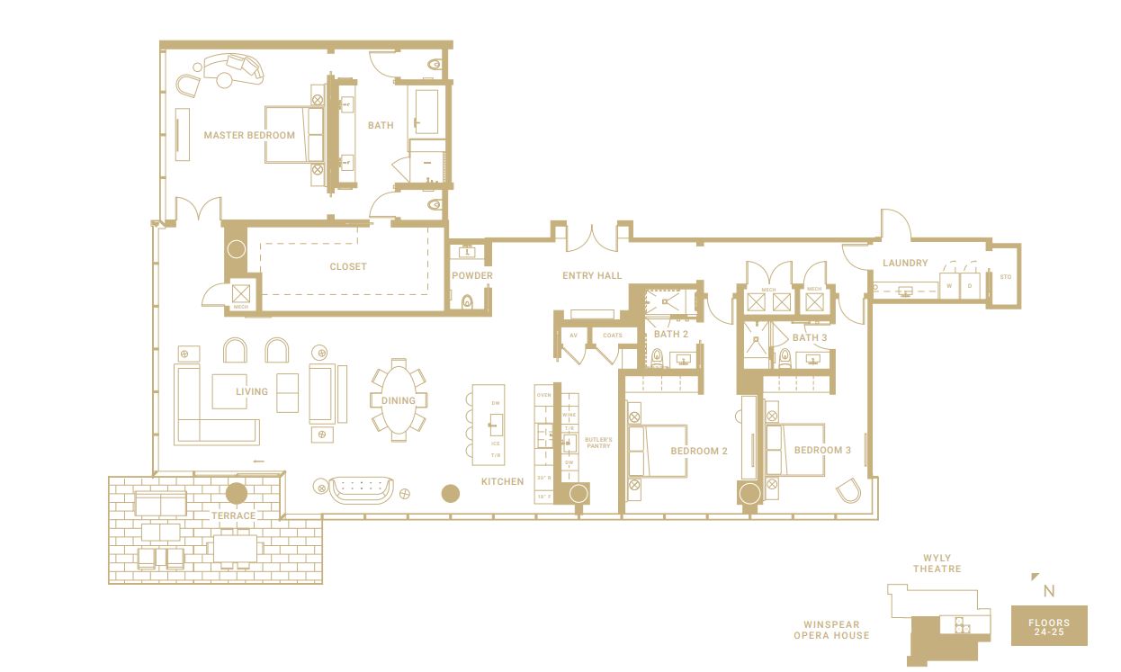 Hall Arts Residences - Residence 06C Floor Plan, Dallas TX | Livabl
