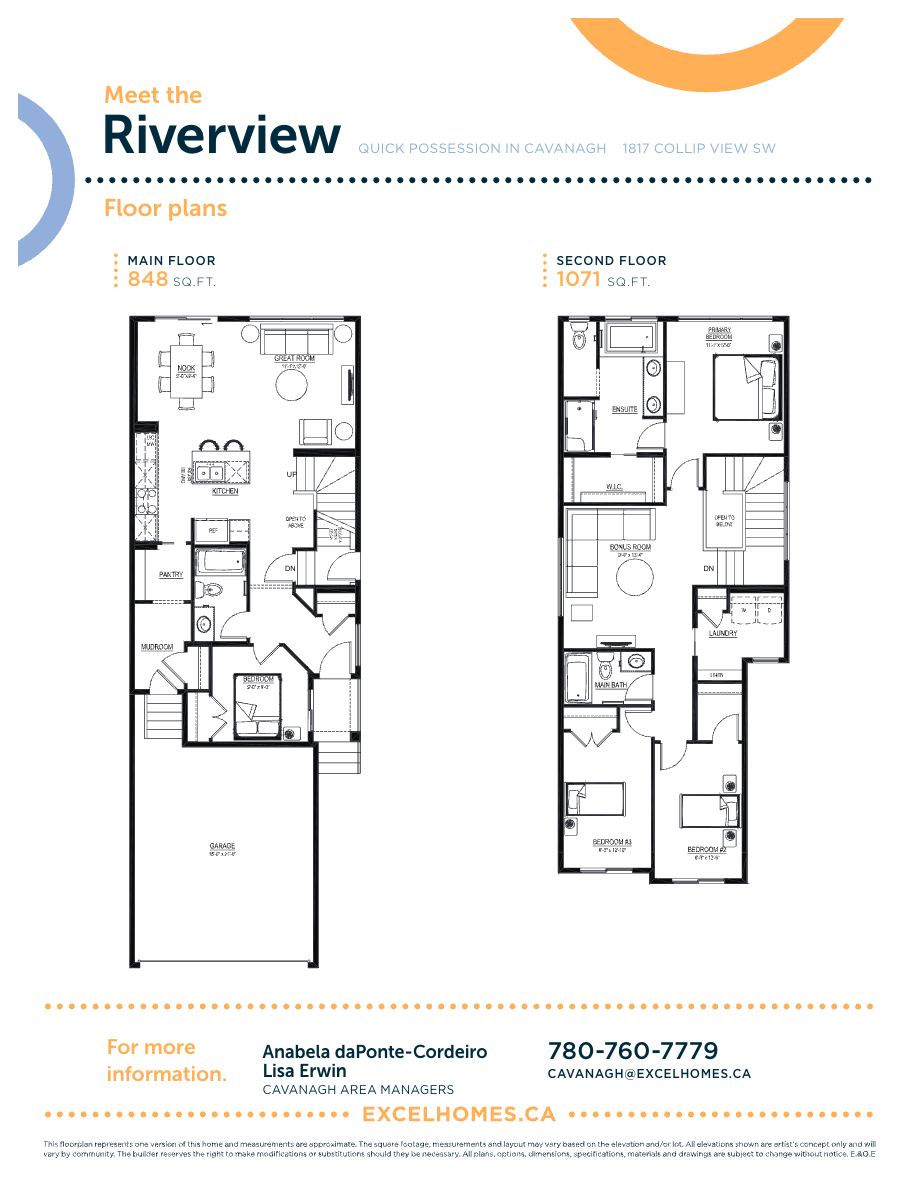 Cavanagh | 1817 Collip View SW | Floor Plans and Pricing