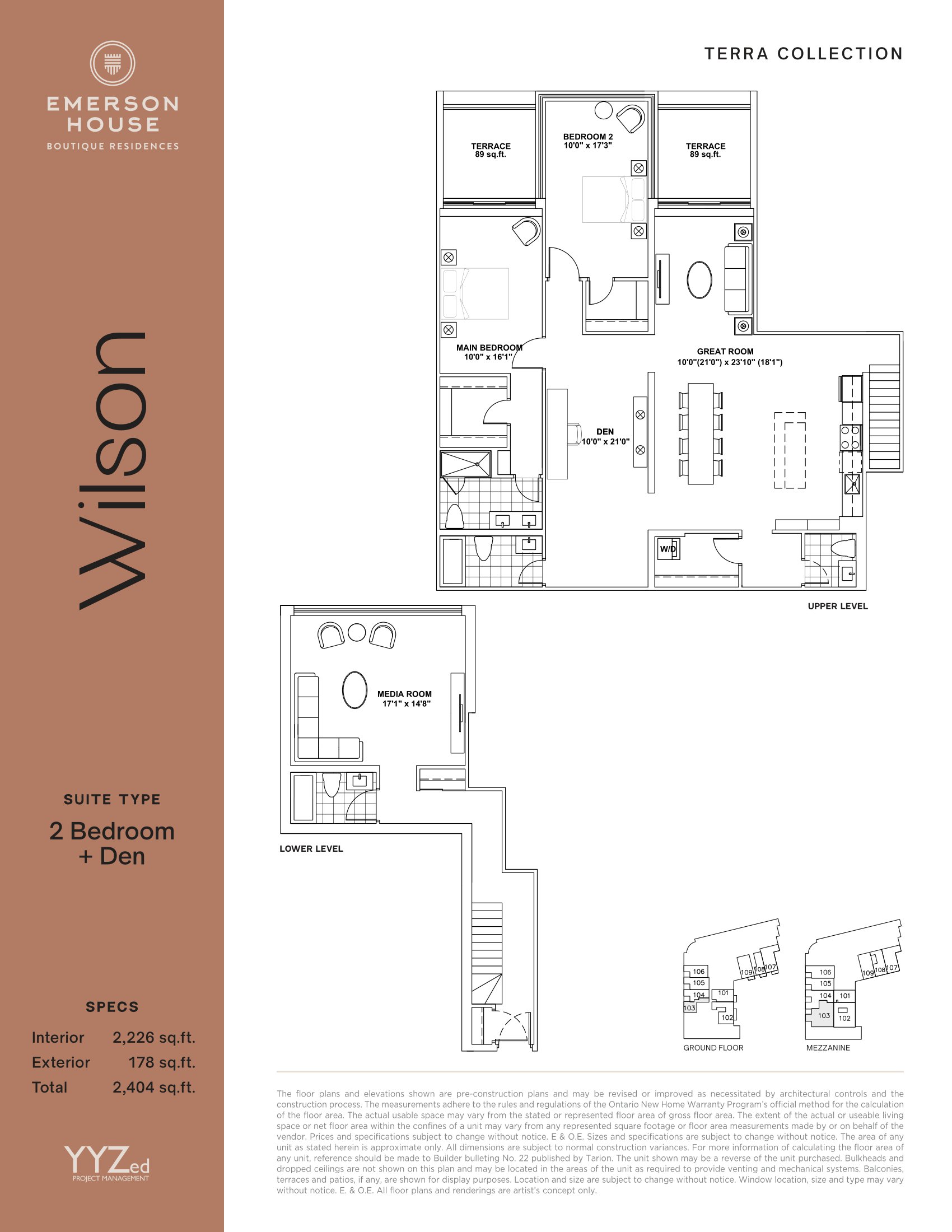 Emerson House - Wilson Floor Plan, Mississauga ON | Livabl