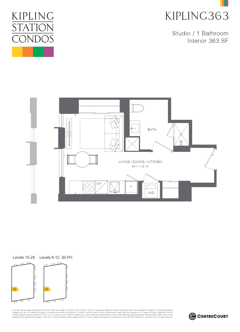 Kipling Station Condos - KIPLING363 Floor Plan, Toronto ON | Livabl