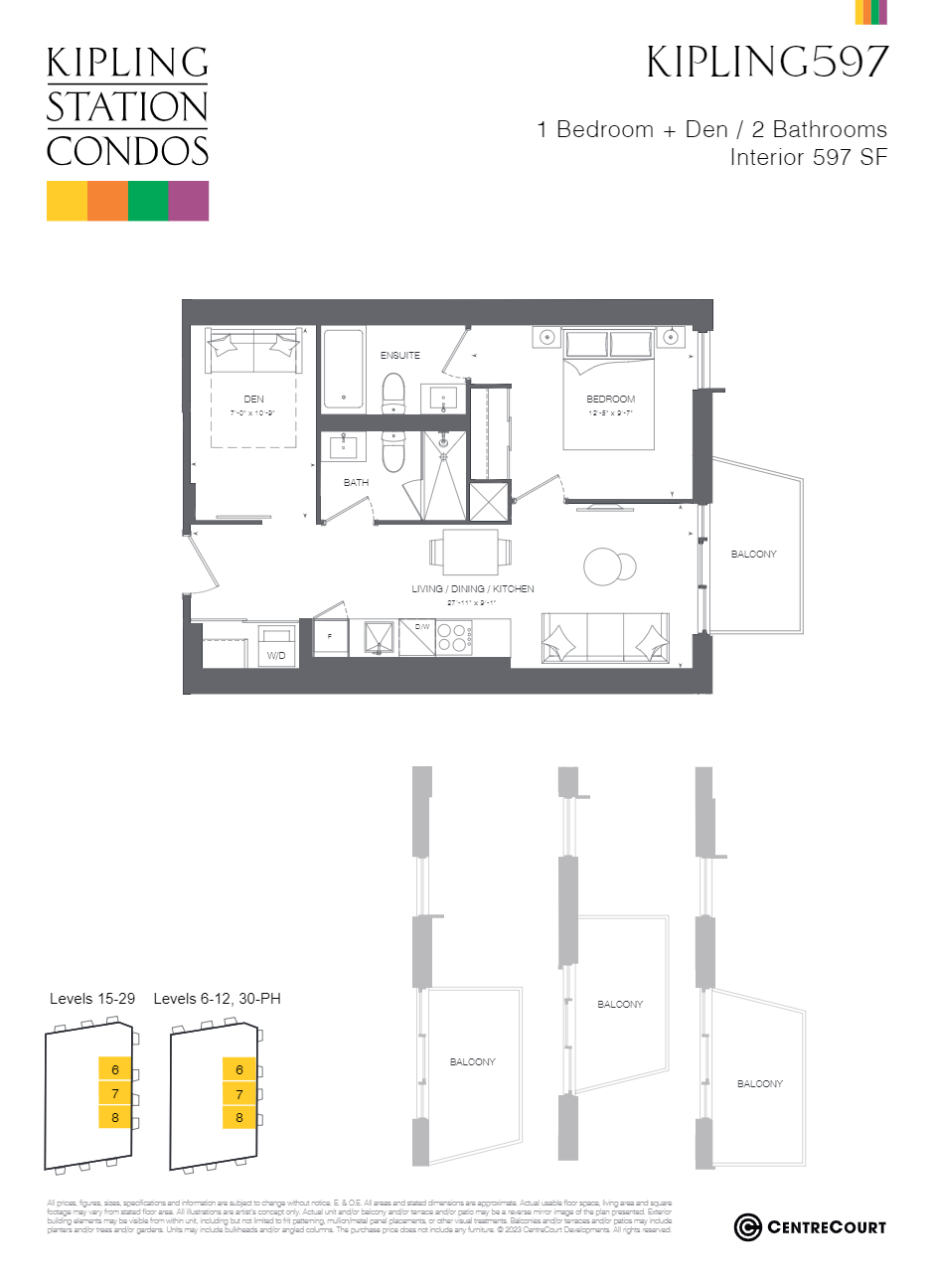 Kipling Station Condos - KIPLING597 Floor Plan, Toronto ON | Livabl