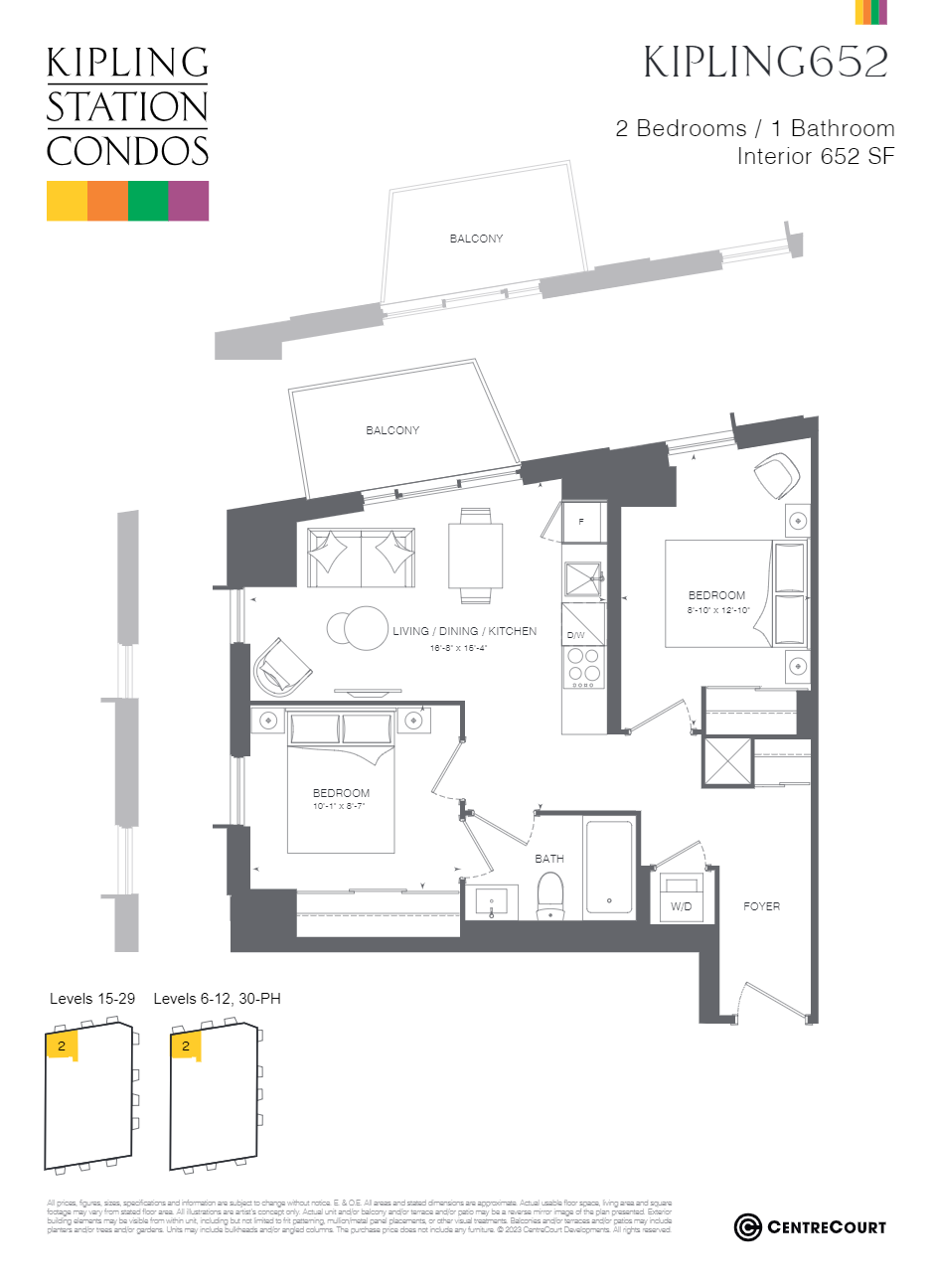 Kipling Station Condos - KIPLING652 Floor Plan, Toronto ON | Livabl