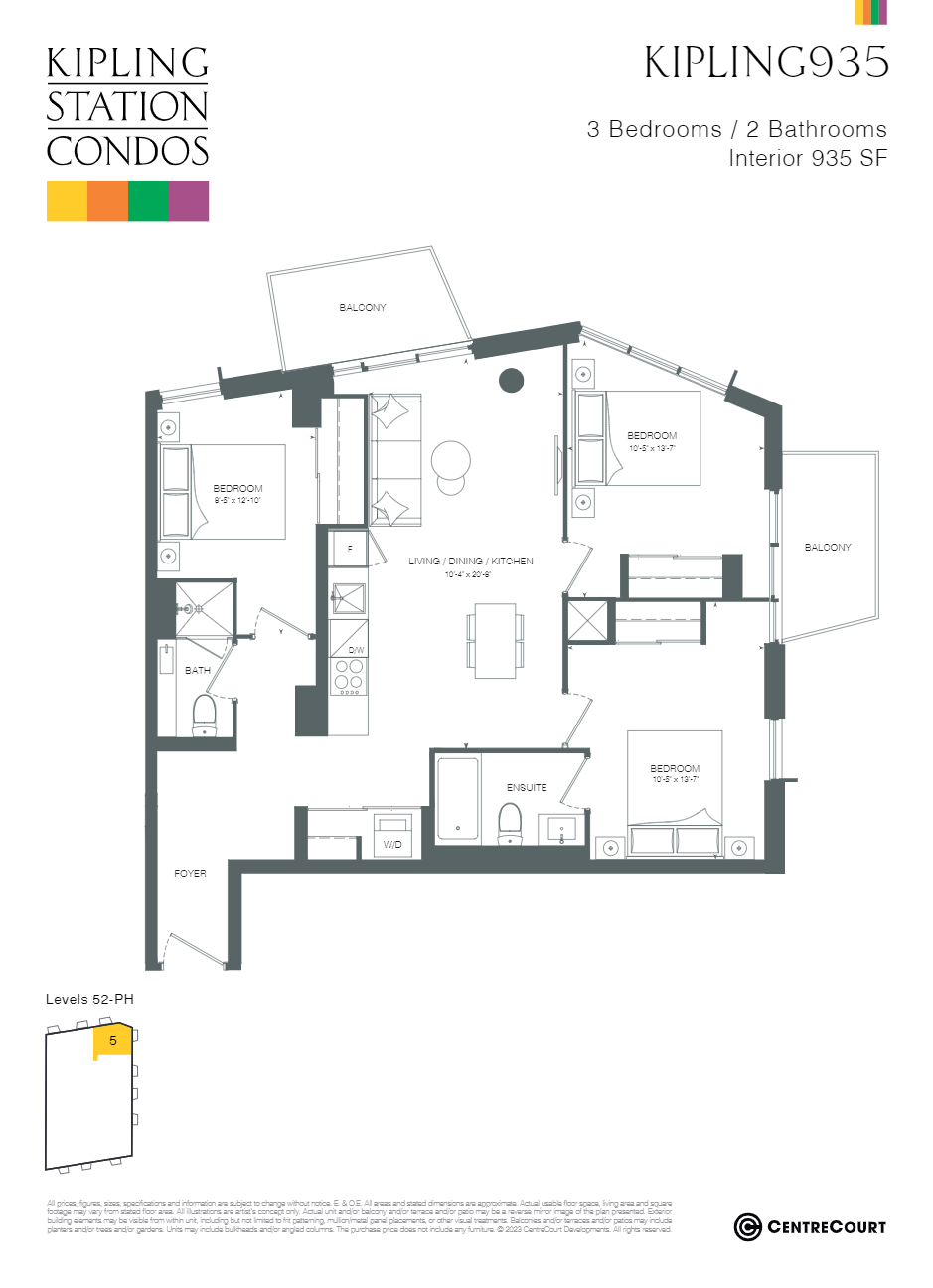 Kipling Station Condos - KIPLING935 Floor Plan, Toronto ON | Livabl