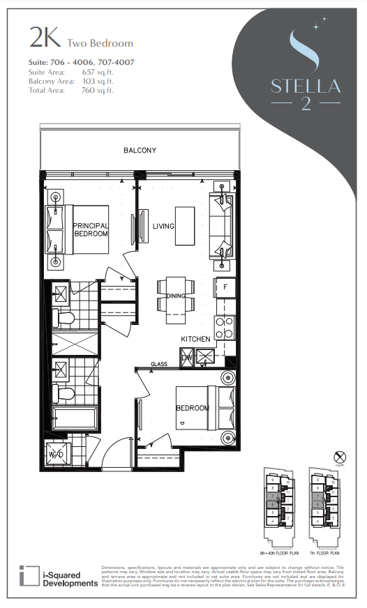 Stella 2 Condos - 2K Floor Plan, Brampton ON | Livabl