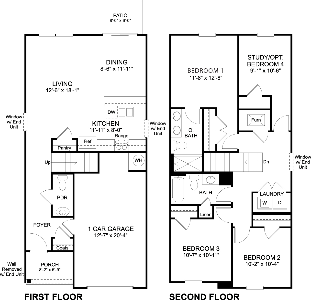 Birdwell Place Townhomes | Mitchell Townhome | Floor Plans and Pricing