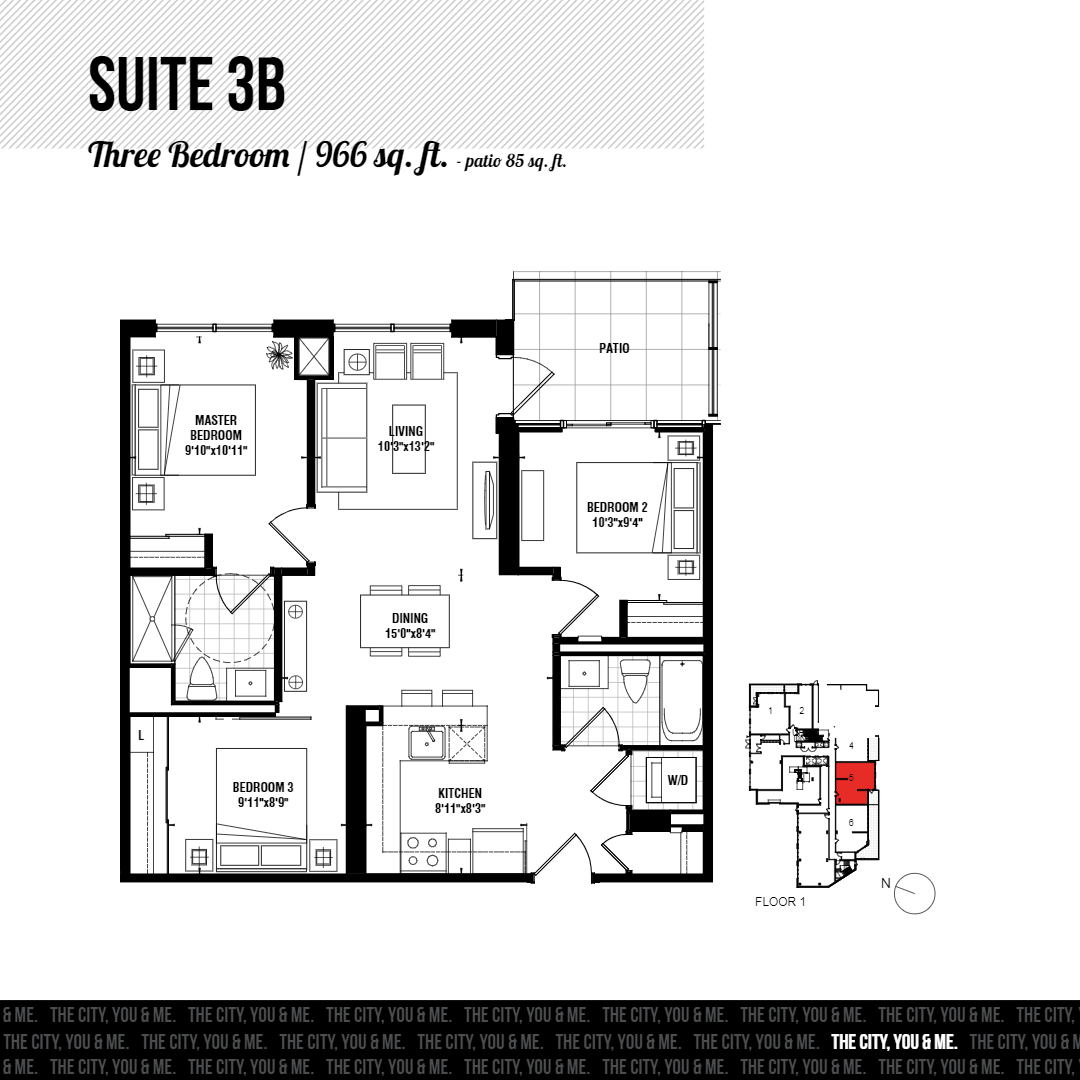 Tricycle Condominiums - 3B Floor Plan, Toronto ON | Livabl