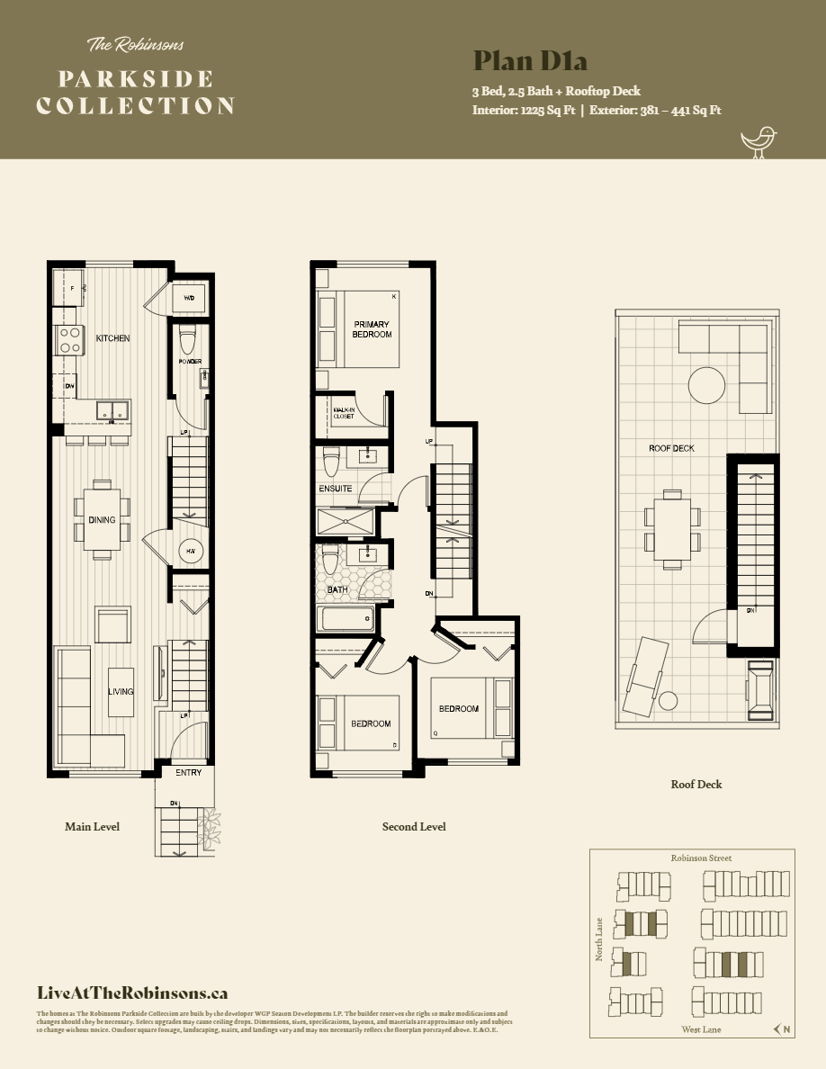 The Robinsons - Parkside Collection - D1a Floor Plan, Coquitlam BC | Livabl