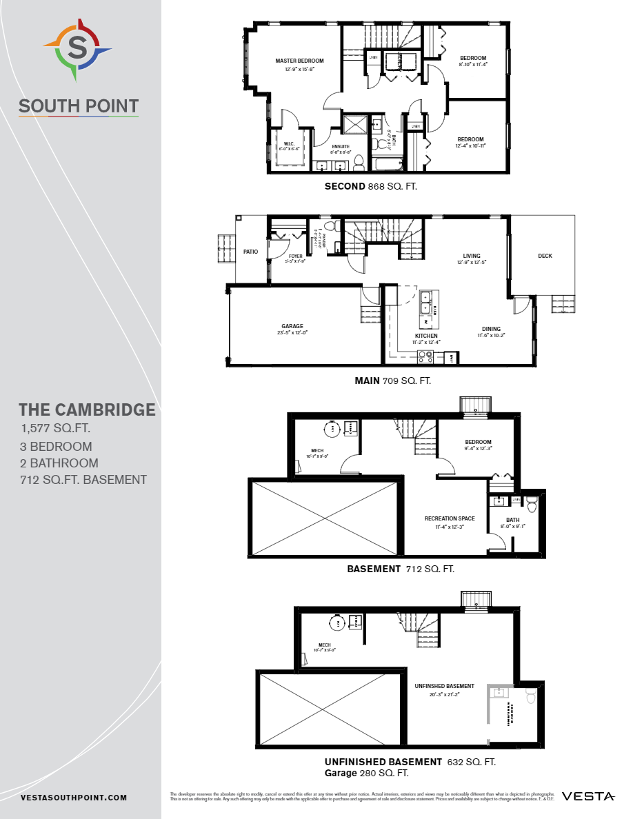 South Point - The Cambridge Floor Plan, Airdrie AB | Livabl