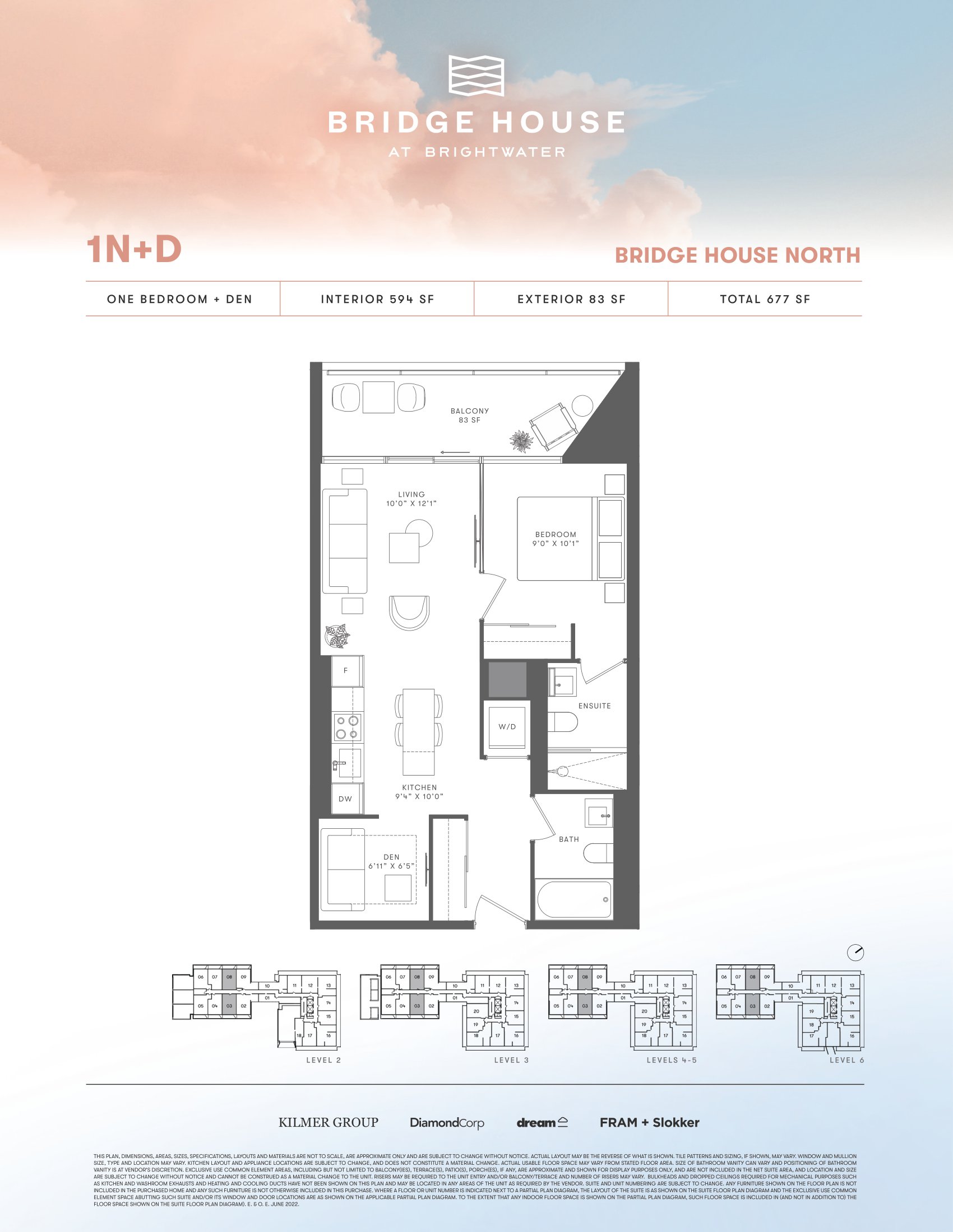 Bridge House at Brightwater - 1N+D Floor Plan, Mississauga ON | Livabl