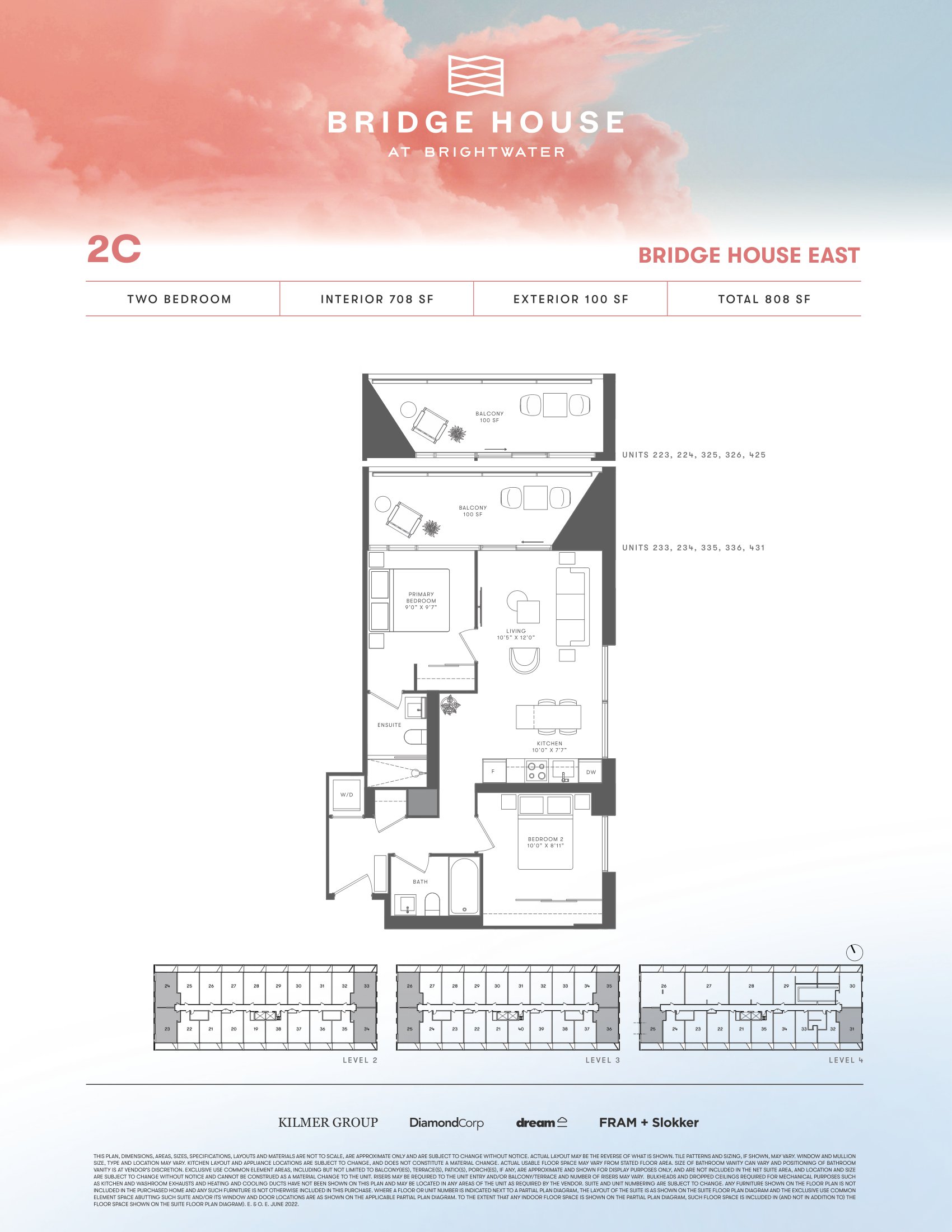 Bridge House at Brightwater - 2C Floor Plan, Mississauga ON | Livabl