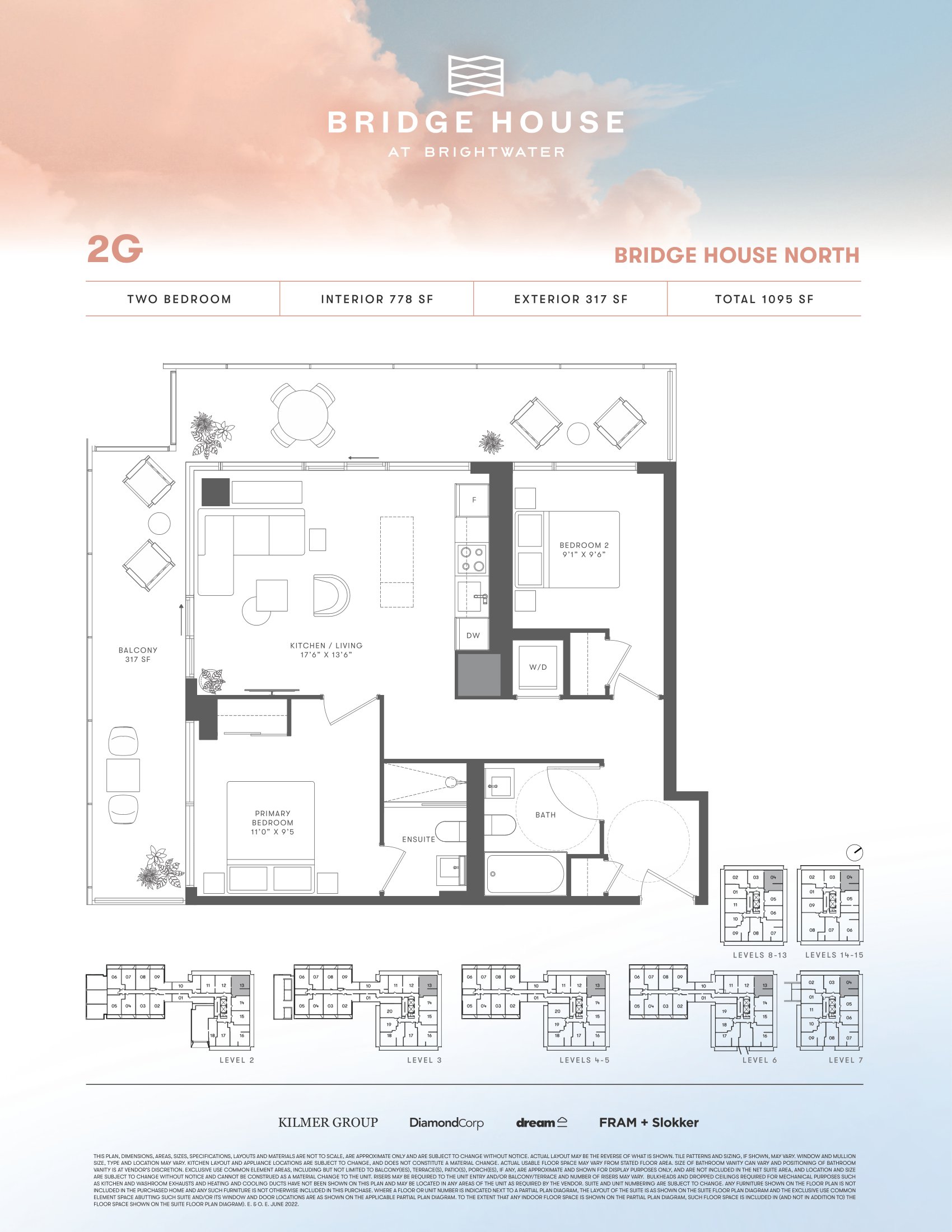 Bridge House at Brightwater - 2G Floor Plan, Mississauga ON | Livabl