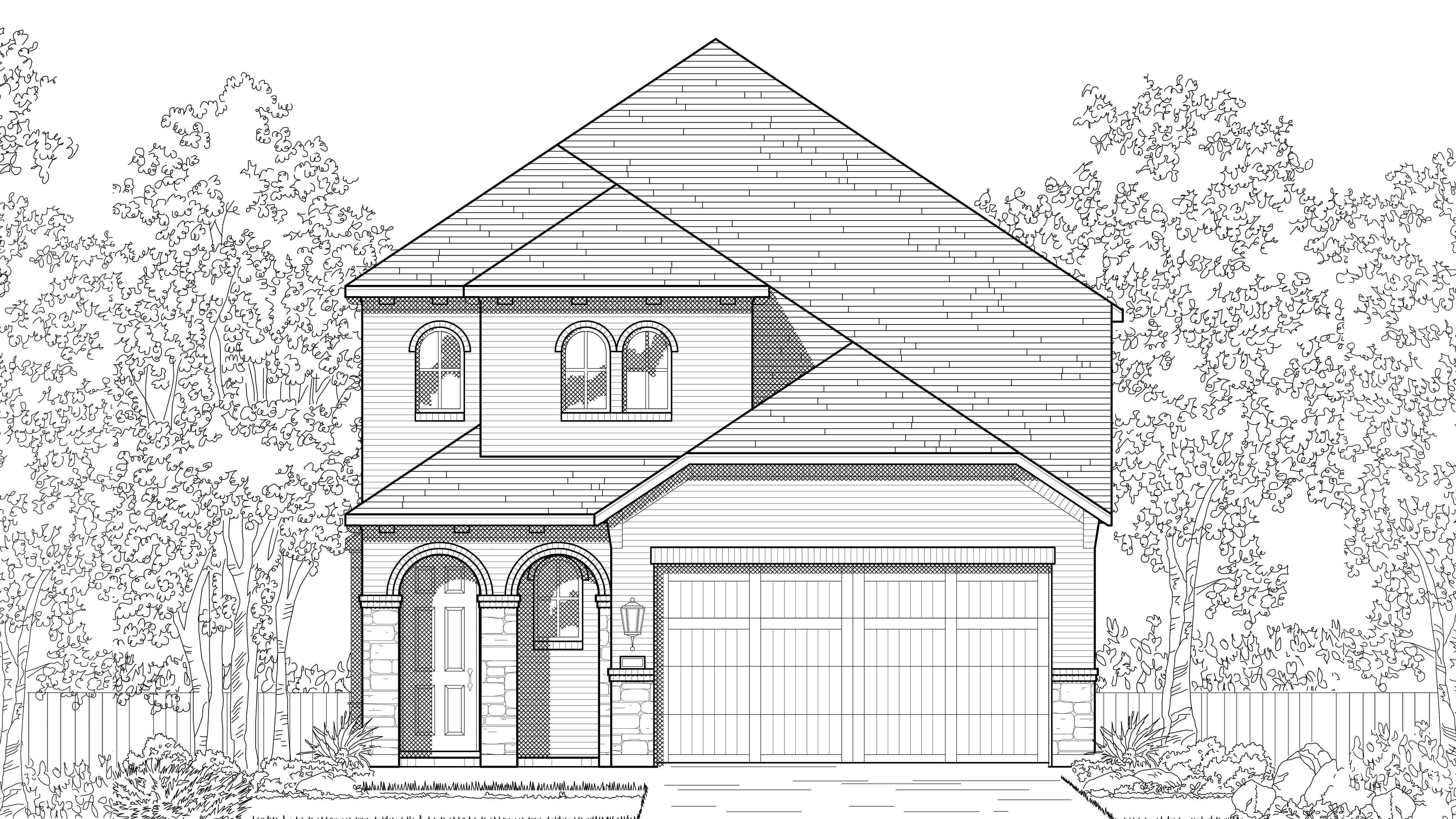 Plan Everett floor plan at Devonshire: 45ft. lots in Forney, TX