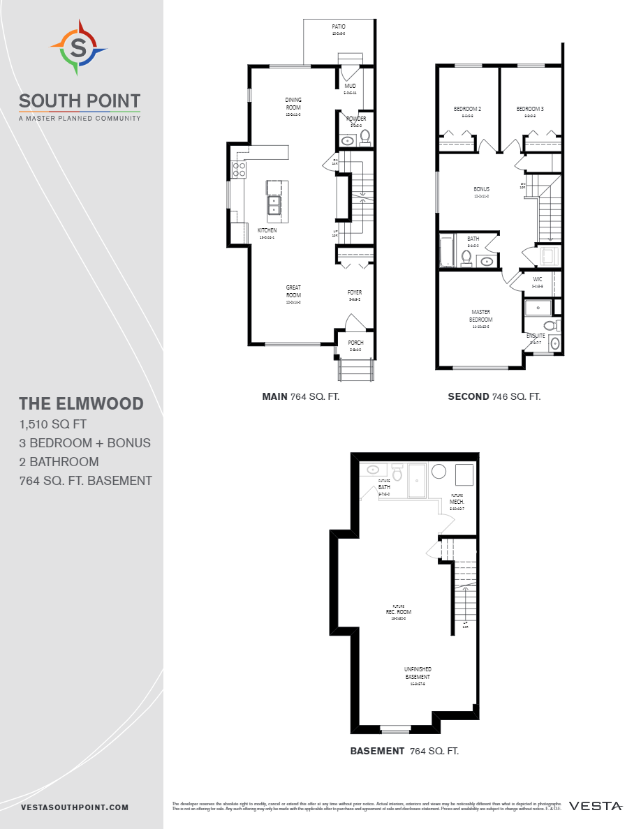 South Point - The Elmwood Floor Plan, Airdrie AB | Livabl