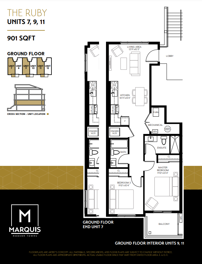 Marquis Modern Towns - THE RUBY Floor Plan, Guelph ON | Livabl