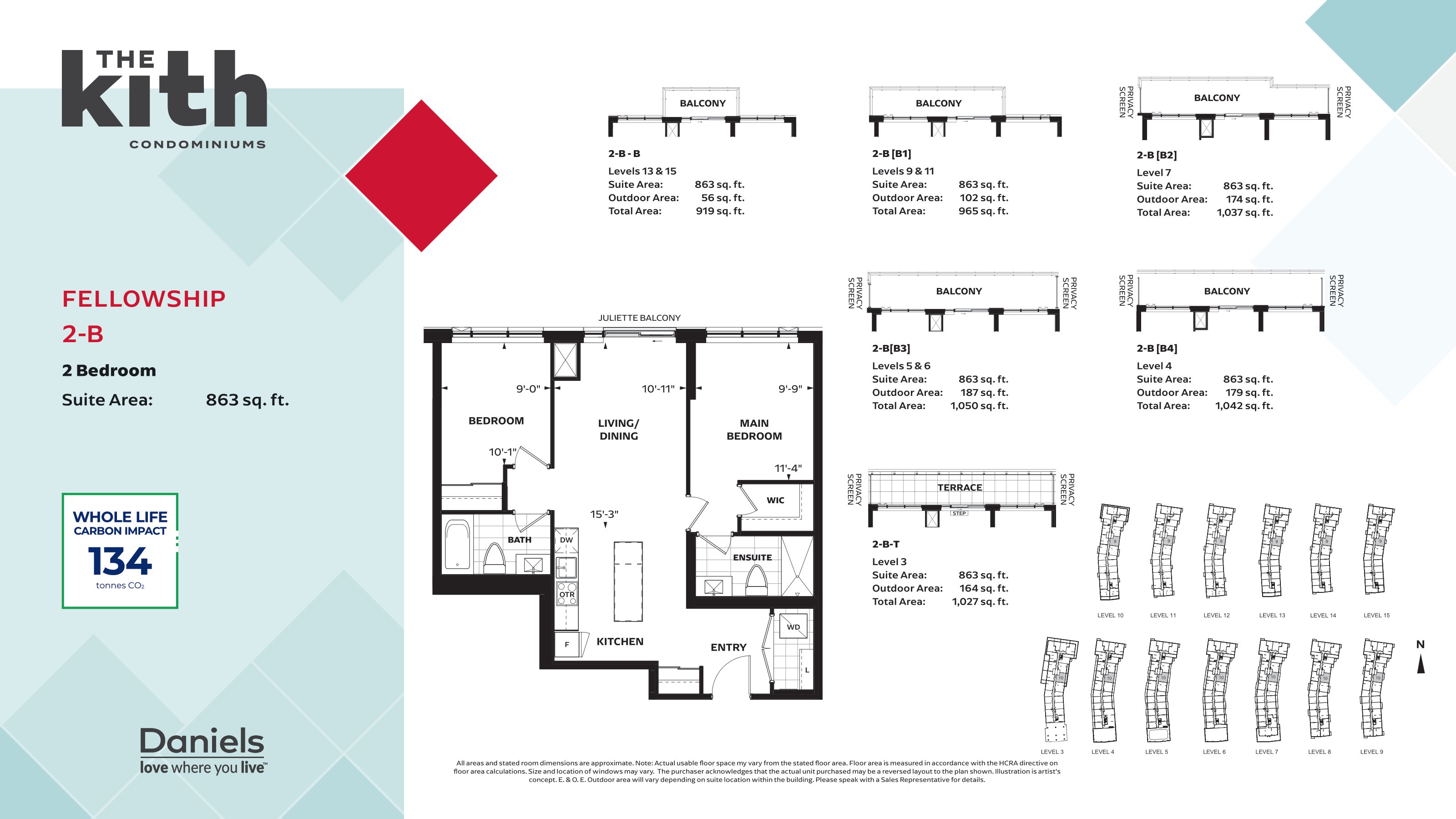 The Kith Condominiums - Fellowship Floor Plan, Mississauga ON | Livabl