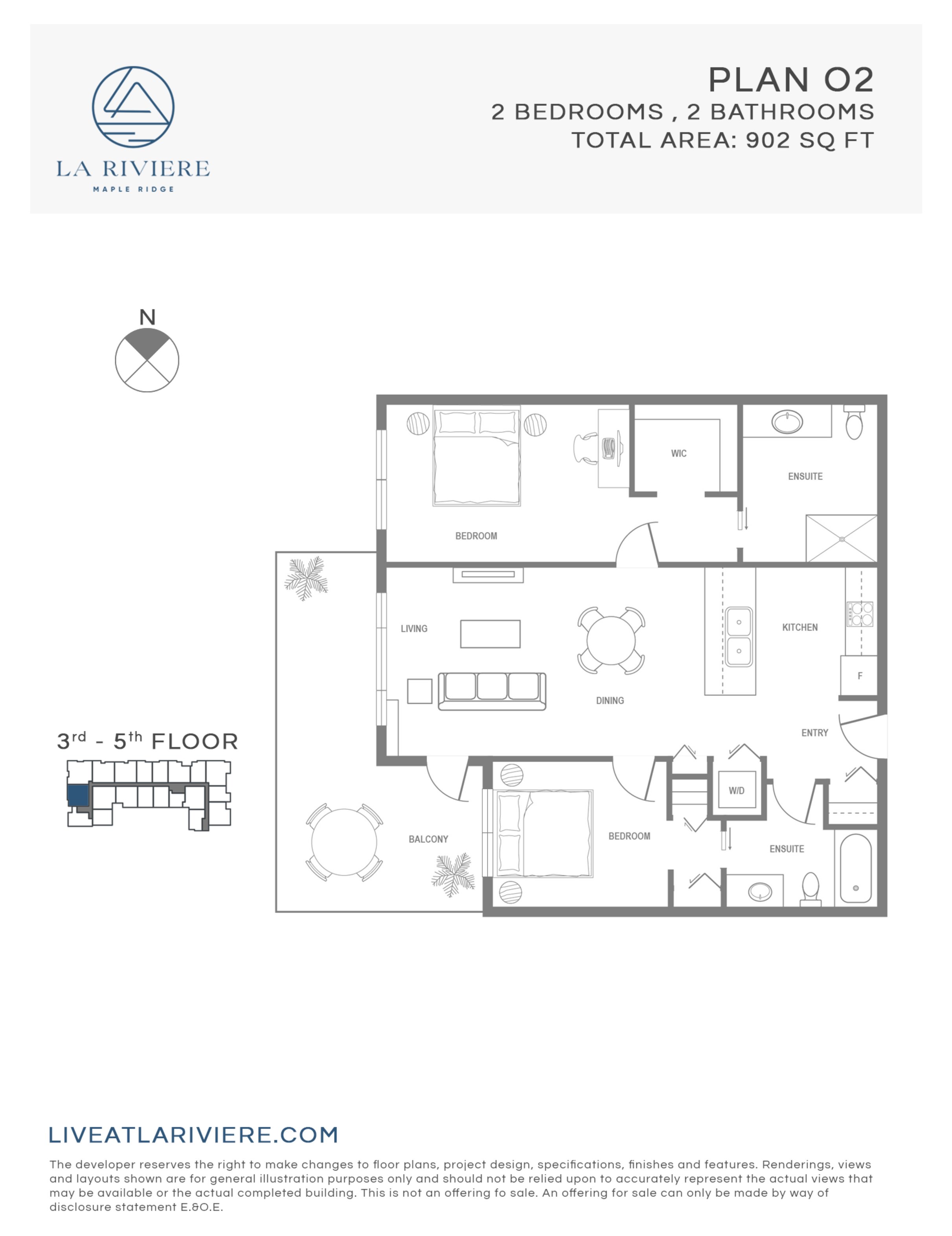 La Riviere - Plan O2 Floor Plan, Maple Ridge BC | Livabl