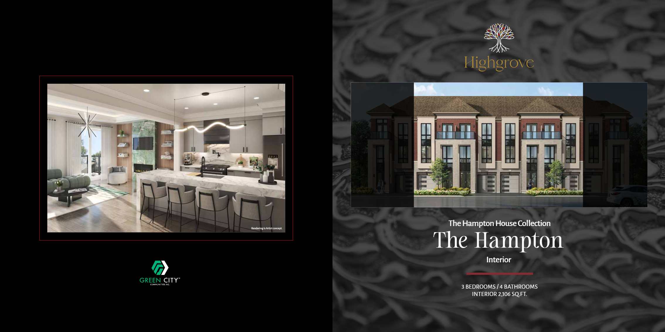 Highgrove - The Hampton Interior Floor Plan, Markham ON | Livabl