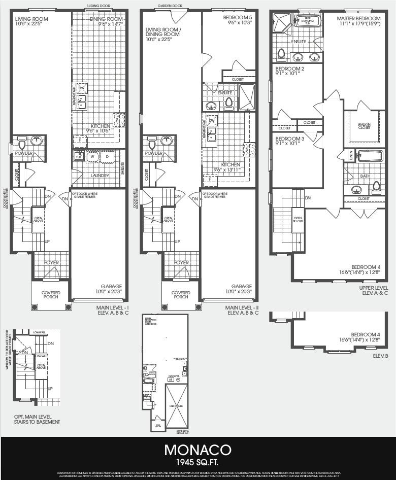 Landmark Estates - Monaco Floor Plan, Newmarket ON | Livabl