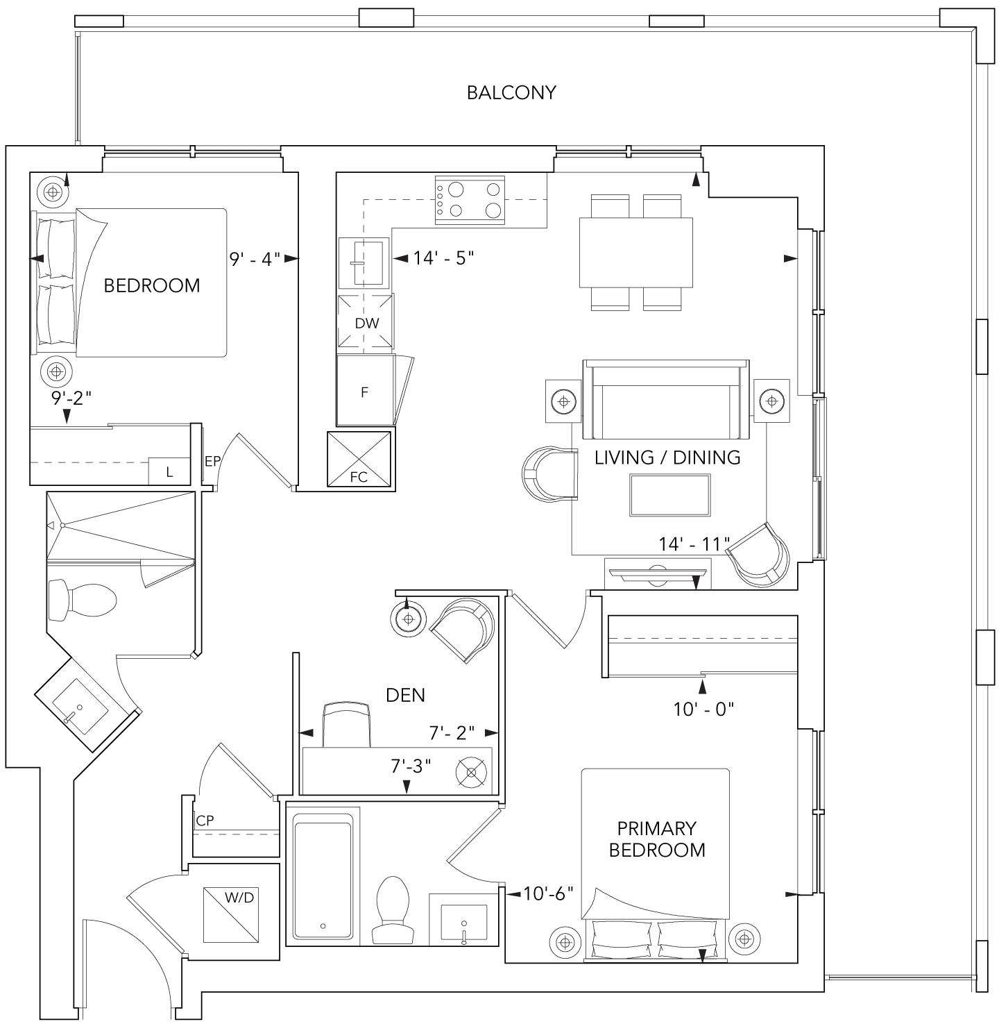 Bloor Promenade - 2D+DT Floor Plan, Toronto ON | Livabl