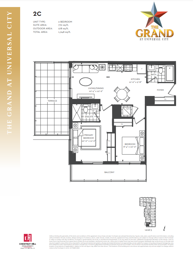 The Grand at Universal City - 2C Floor Plan, Pickering ON | Livabl