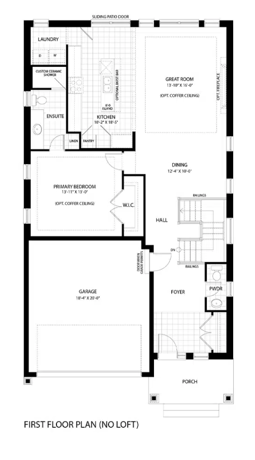 Hart Village - The Priory Elevation A - 40' Floor Plan, Guelph ON | Livabl