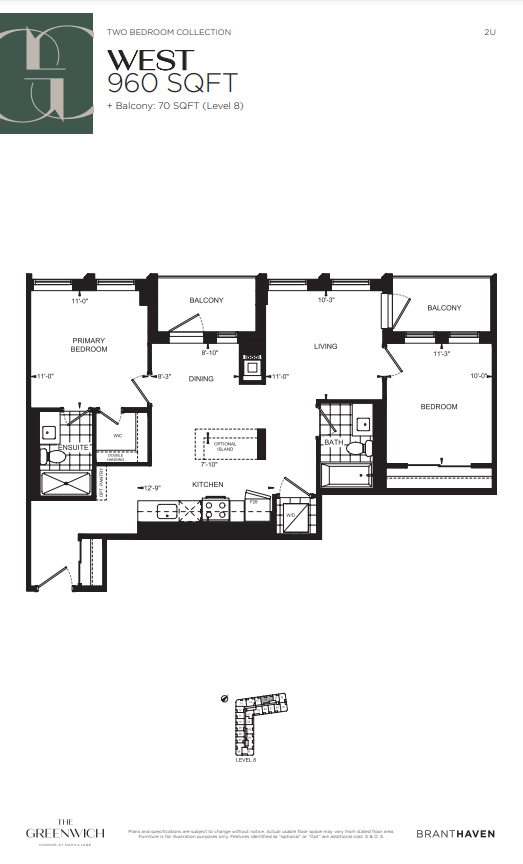 The Greenwich, Condos at Oakvillage - WEST Floor Plan, Oakville ON | Livabl