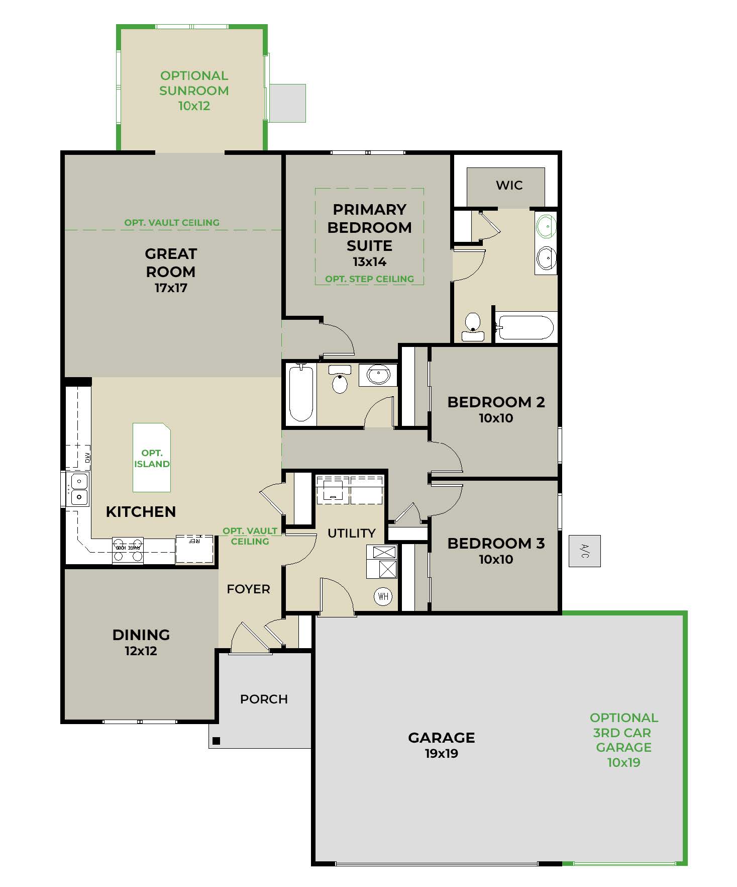 The Overlook at Eastwood - Bradford Floor Plan, Northeast Jefferson KY ...