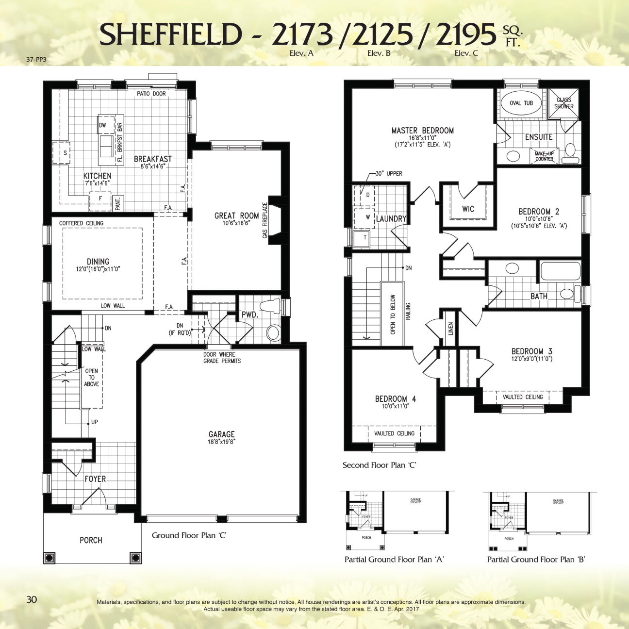 Burnham Meadows - Phase 2 - Sheffield - Elev. C Floor Plan, Otonabee-South Monaghan ON | Livabl