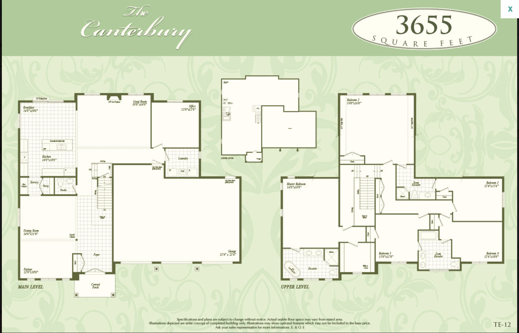 Canterbury floor plan at Anten Mills in Minesing, ON