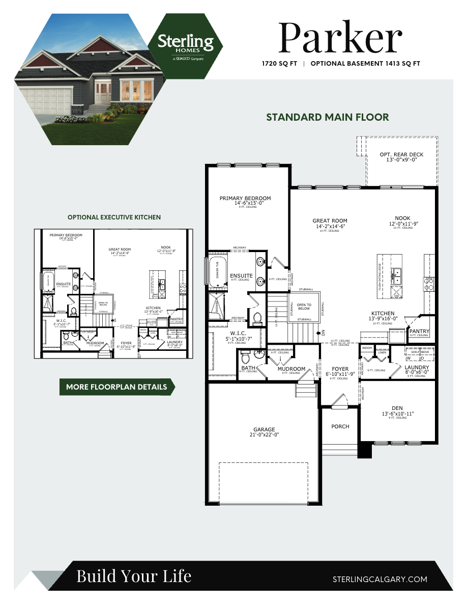 Parker floor plan at Sirocco in Calgary, AB