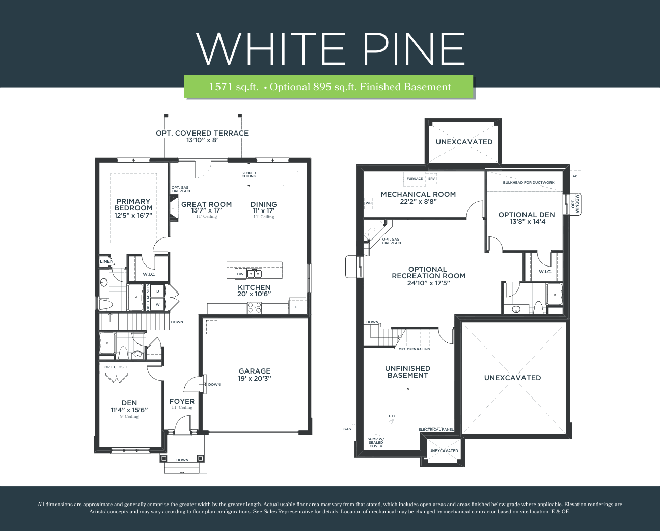 Settlers Landing - Phase 2 - White Pine Floor Plan, Niagara-on-the-Lake ...