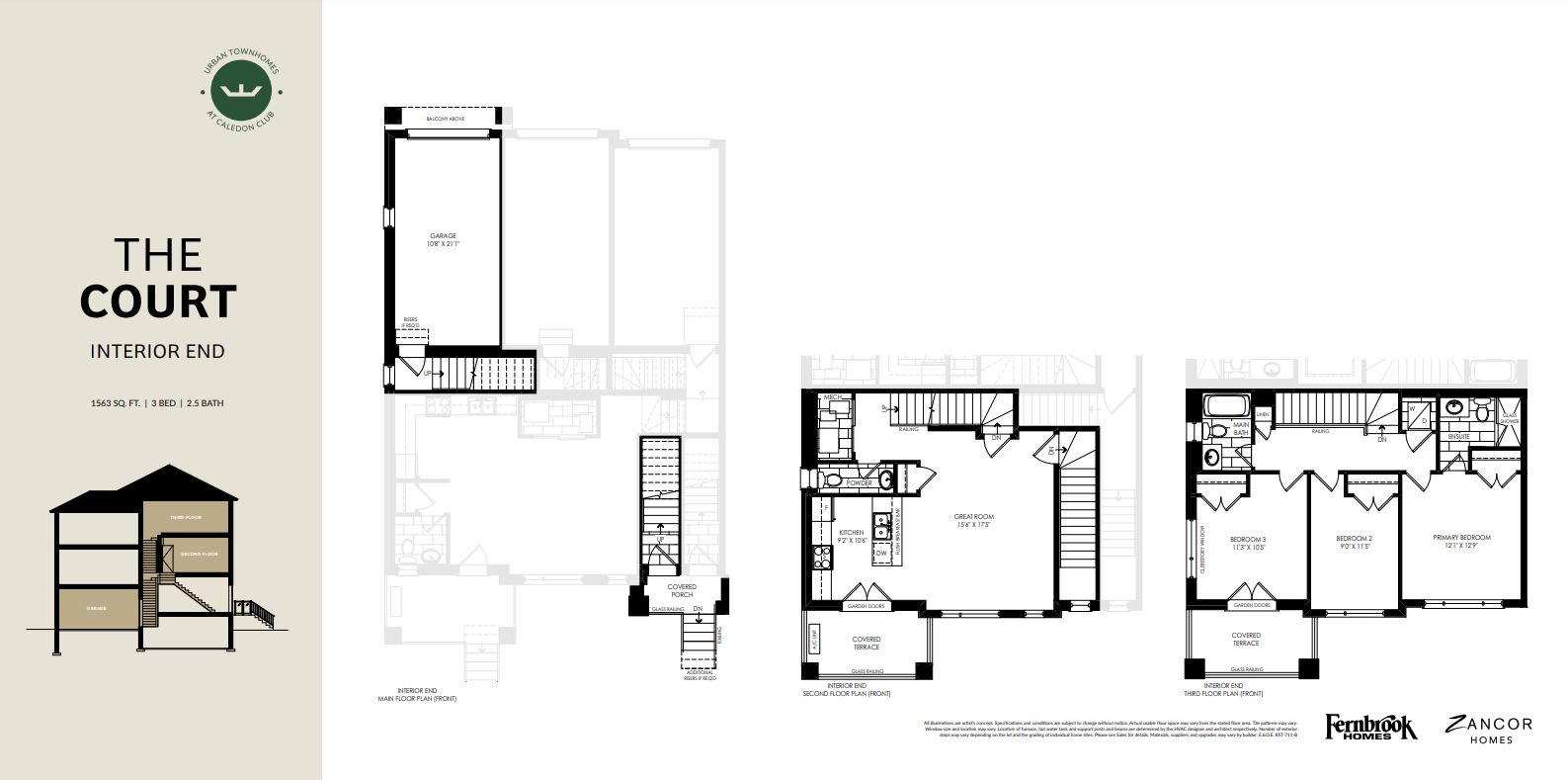 The Social at Caledon Club - THE COURT INTERIOR END Floor Plan, Caledon ...