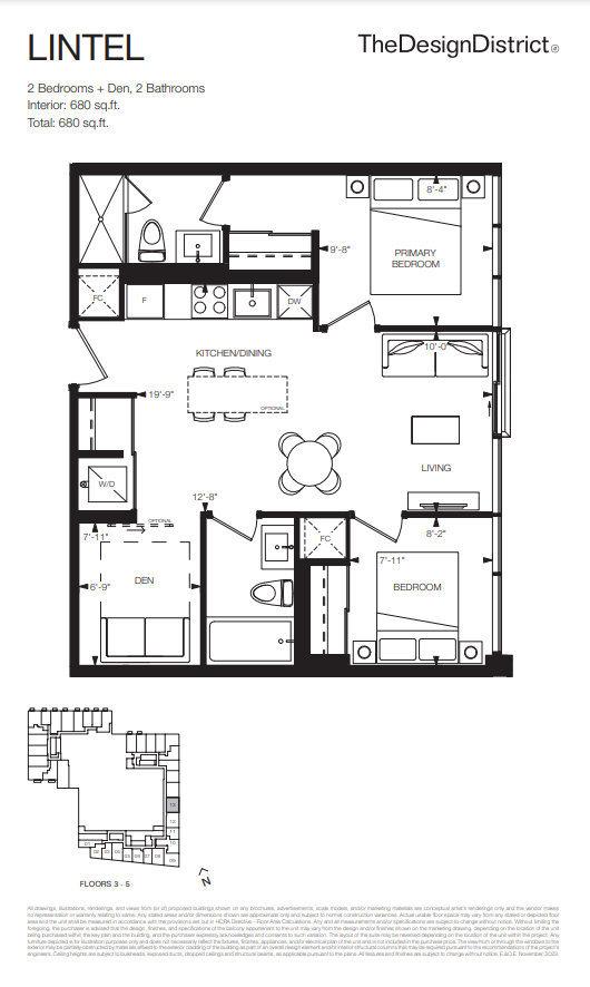 The Design District - Tower 1 - LINTEL Floor Plan, Hamilton ON | Livabl
