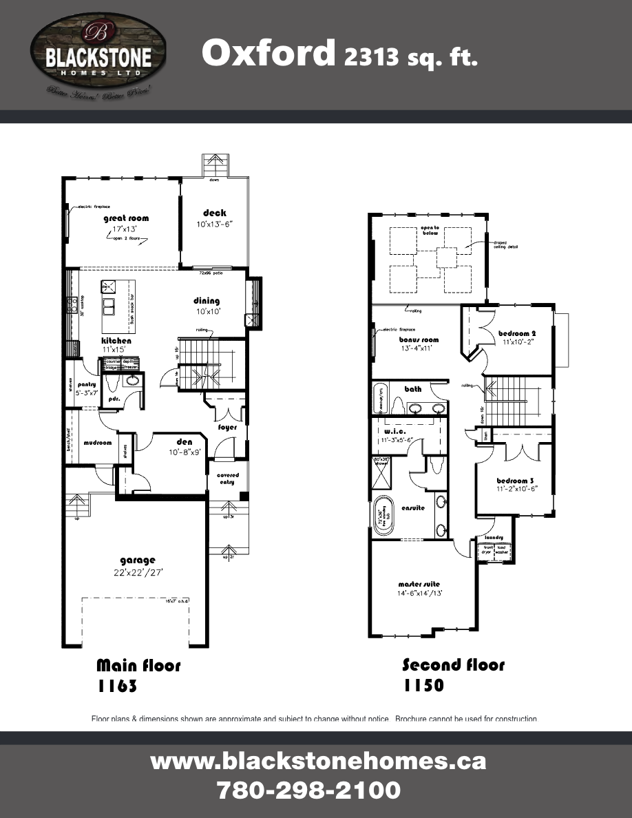 Cherot - Oxford Floor Plan, St. Albert AB | Livabl