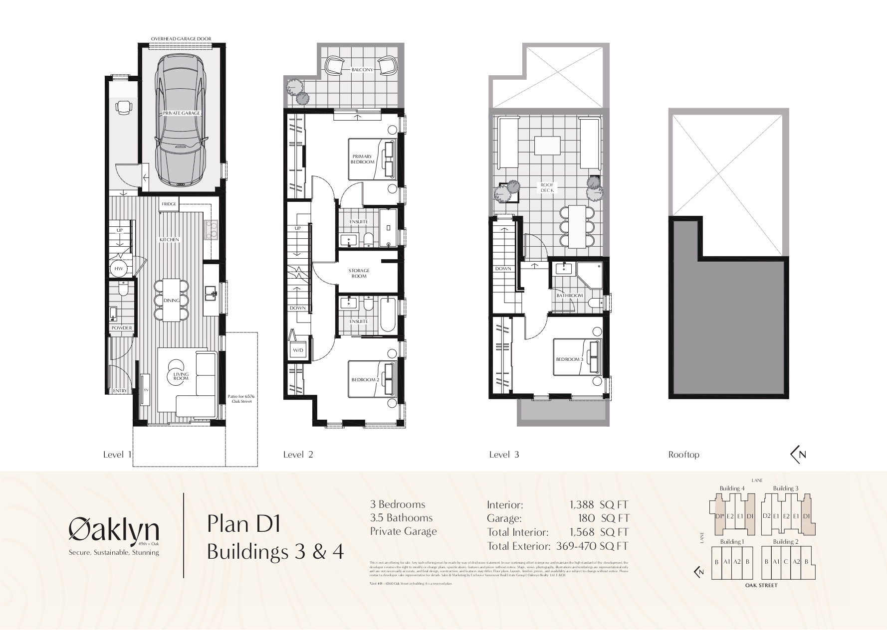 Oaklyn - D1 Floor Plan, Vancouver BC | Livabl