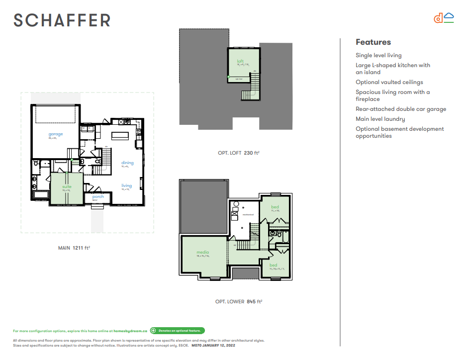 Alpine Park - Schaffer Floor Plan, Calgary AB | Livabl