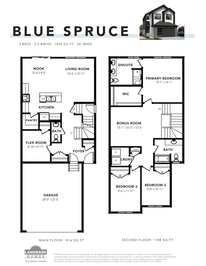 Rosewood at Secord - Blue Spruce Floor Plan, Edmonton AB | Livabl