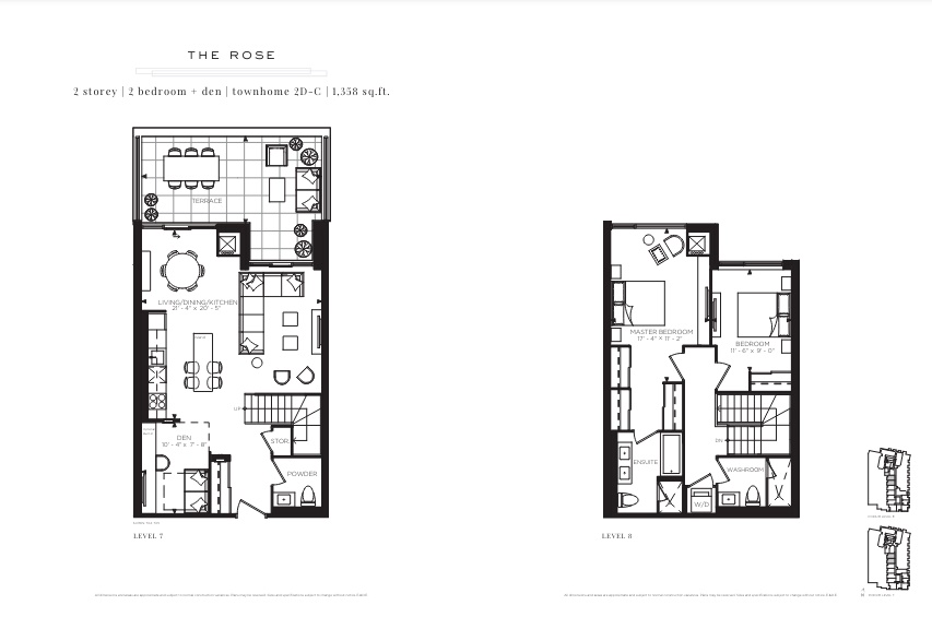 Gallery Towers - The Rose Floor Plan, Markham ON | Livabl