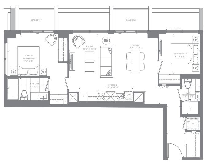M2M Condos | 2B-B1 | Floor Plans and Pricing