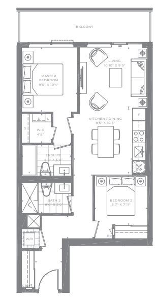 M2M Condos | 2B-F | Floor Plans and Pricing