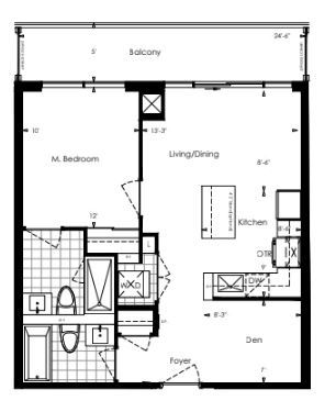 Erin Square Condominiums | 1A+D | Floor Plans and Pricing