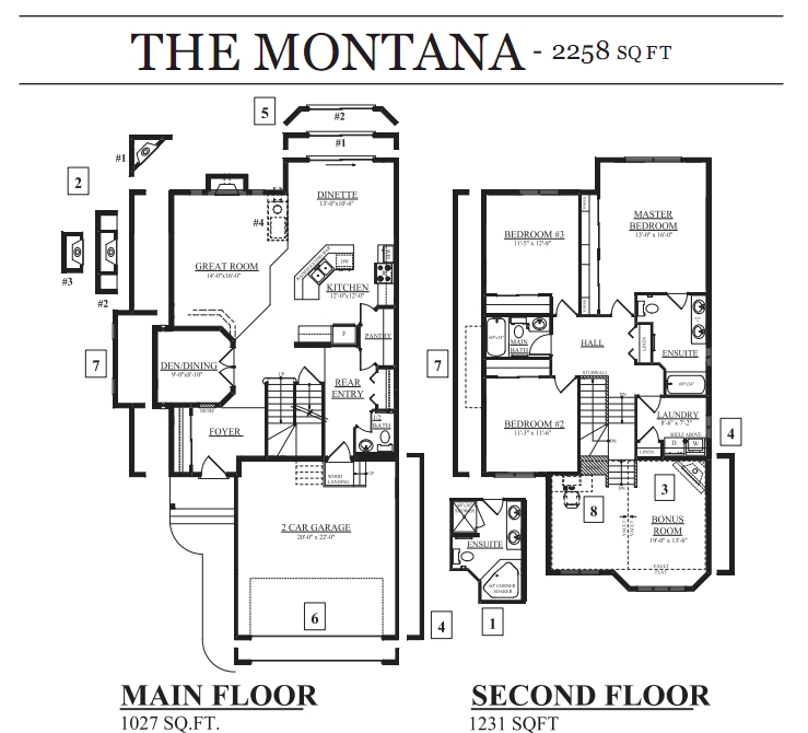 The Village at Schonsee Phase 4 - The Montana Floor Plan, Edmonton AB ...