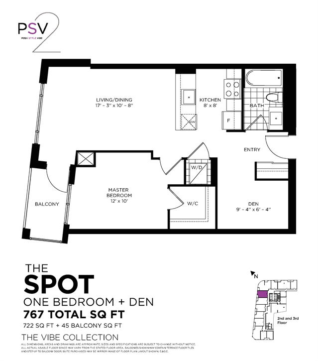 Spot floor plan at PSV2 in Mississauga, ON