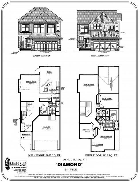 Windermere South - Diamond Floor Plan, Edmonton AB | Livabl
