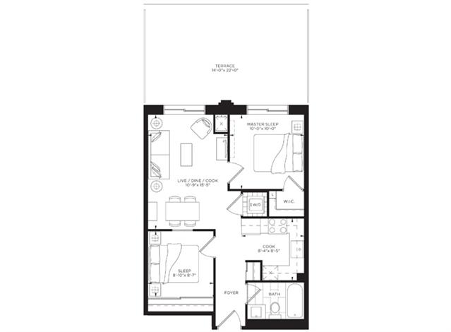 The Mark Condos - The Steel Floor Plan, Markham ON | Livabl