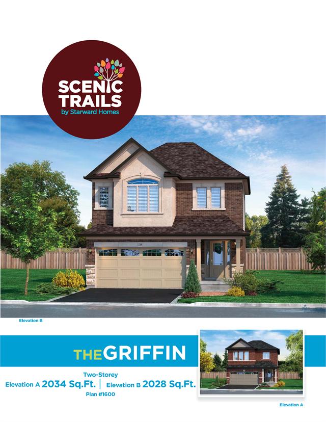 Griffin floor plan at Scenic Trails in Hamilton, ON