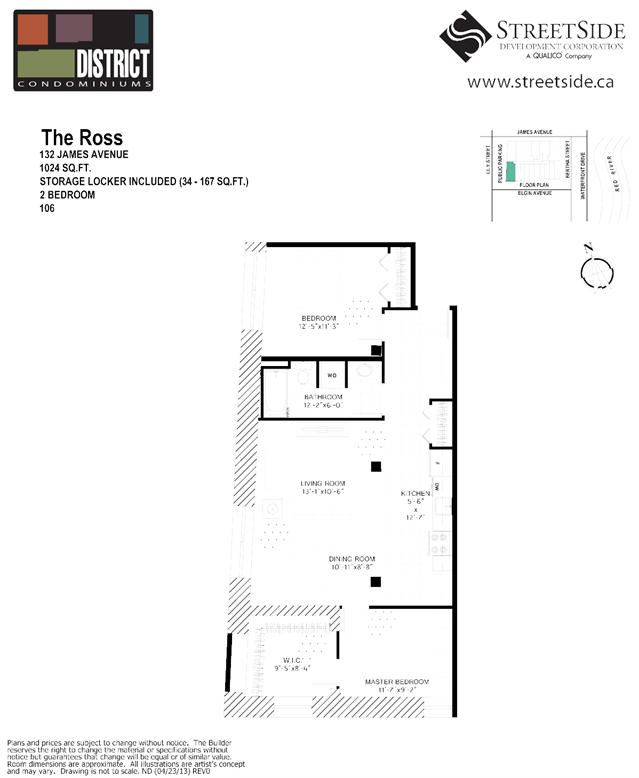District Condominiums - Ross Floor Plan, Winnipeg MB | Livabl