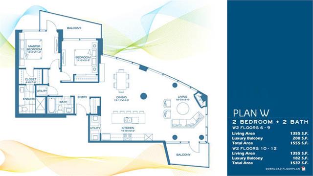 The Pearl on Jasper - W2 Floor Plan, Edmonton AB | Livabl