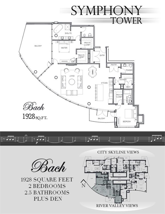 Symphony Tower - Bach Floor Plan, Edmonton AB | Livabl