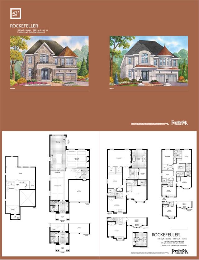 Rockefeller (A) floor plan at Seven Oaks in Oakville, ON